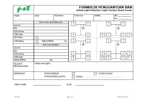 Formulir Penggantian Ban Pdf