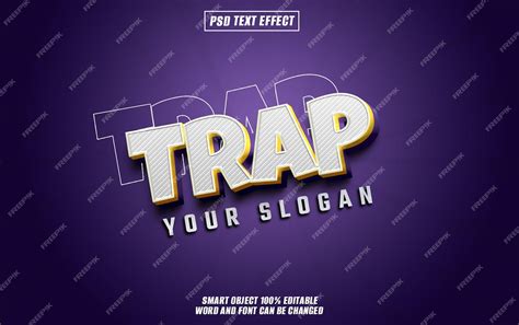 Premium Psd Trap Text Effect Font Editable Typography 3d Text