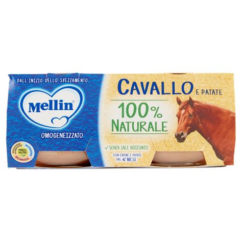 Omogeneizzato Carne Dal 4° Mese Di Cavallo E Patate 2x80g Mellin Bennet Online