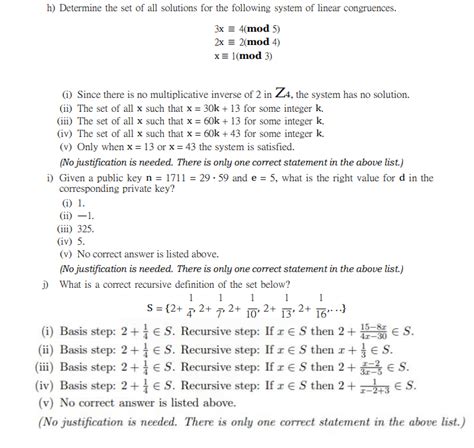 Solved H Determine The Set Of All Solutions For The Chegg Com