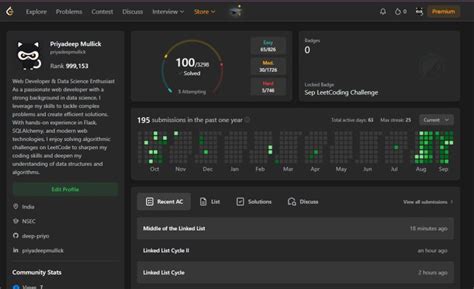 🎉 Milestone Achieved 100 Problems Solved Priyadeep Mullick