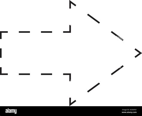 Arrow Shape Dashed Symbol Vector Icon For Creative Graphic Design Ui Element In A Pictogram