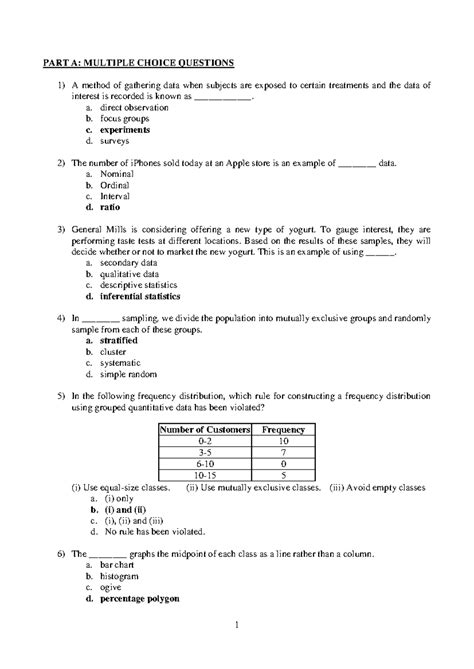 Stat101 Midterm Exam Pilot 2 Multiple Choice And Truefalse Questions