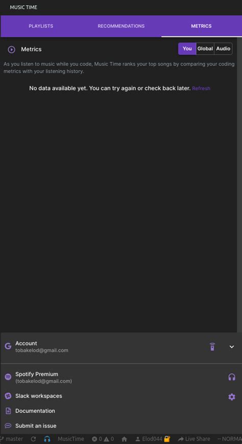 Music Time Extension Doesn T Generate Metrics Issue Swdotcom Swdc Vscode Musictime Github