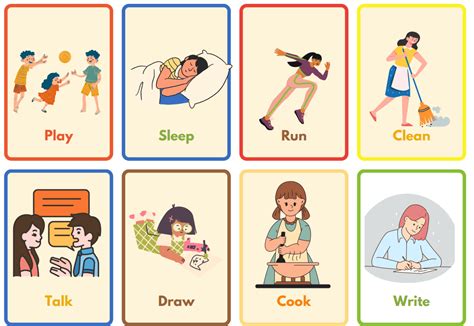 Tarjetas Para Imprimir De Verbos En Inglés