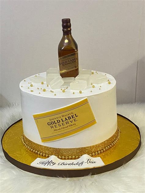 Gold Label Birthday Cake