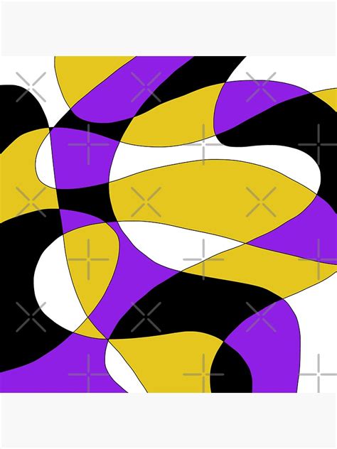 Non Binary Enby Flag Stealth Abstract Art Design Sticker By