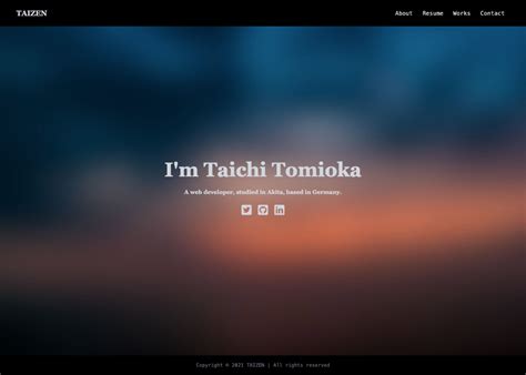 Github Taichi Demy Portfolio