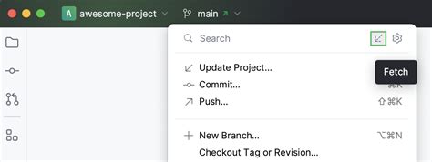 Sync With A Remote Git Repository Fetch Pull Update Phpstorm Documentation