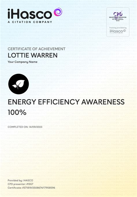 Energy Efficiency Awareness Training Ihasco