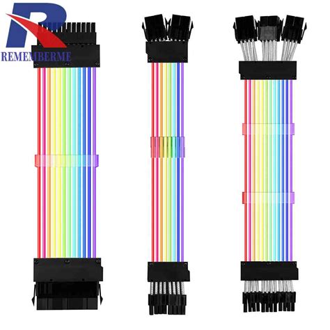 Psu Power Supply Extension Cable Addressable Rgb Atx 24pin Pcie Gpu
