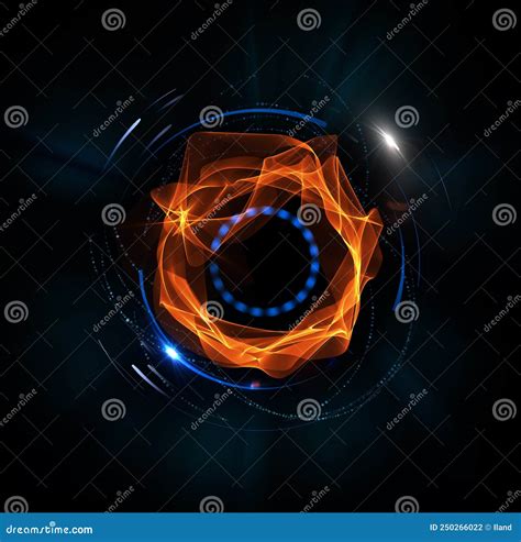 Abstract Explosion Lines Equalizer Pattern Circle Shape Stock