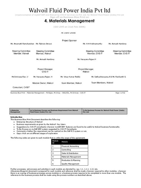 Sap Mm Business Blueprint Sample Pdf Procurement Business Process