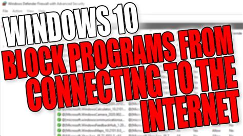 Block Programs From Connecting To The Internet In Windows 10 Defender Firewall Computersluggish
