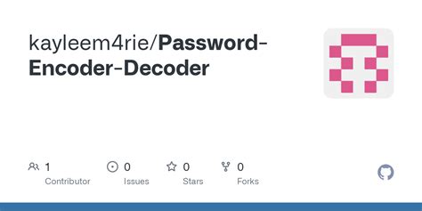 Github Kayleem4riepassword Encoder Decoder