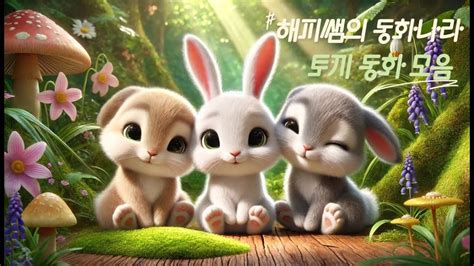 ★귀여운 토끼 동화 모아보기ㅣ창의력 쑥쑥 그림 동화ㅣ★해피쌤★ㅣ당근을 싫어한 아기 토끼ㅣ토끼와 거북이ㅣ곰 잡으러 간 토끼ㅣ Youtube