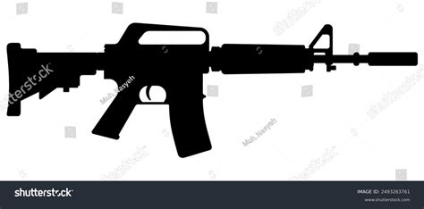 Vetor De Silhueta Ar 15