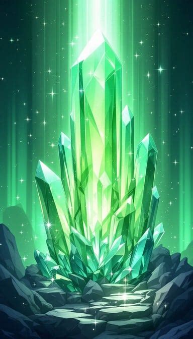 Free Glowing Emerald Crystal Image Crystal Emerald Magical