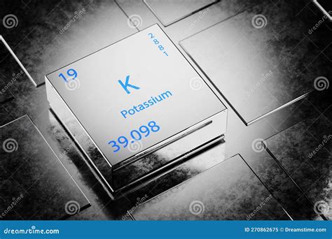 3d Illustration Of Potassium As An Element Of The Periodic Table