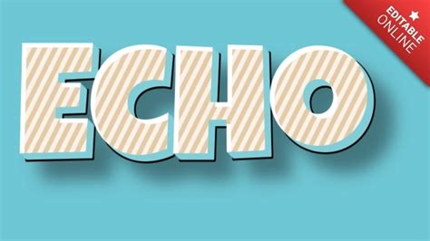 Echo Custom Retro Text Effect Generator