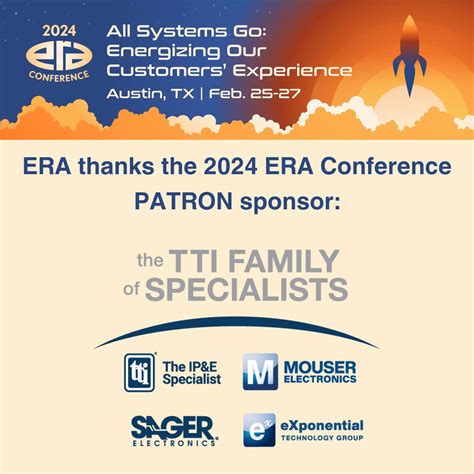 We Are Proud To Support Era And Its Annual Conference See You In Feb