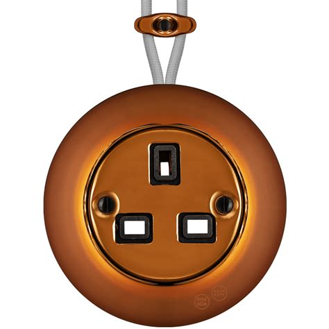 Porcelain Katy Paty Colona Round Surface Mounted Uk Socket Bronze