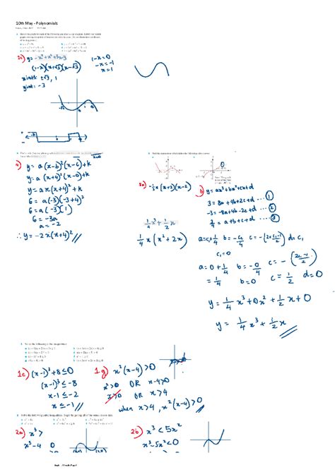 Random Polynomials Working Out 10th May Polynomials Friday 3 May