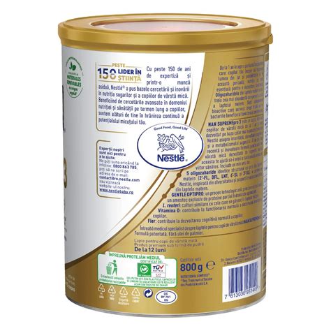 Formula De Lapte Praf Nan 3 Supreme Pro 12 Luni 800 G Bebe Tei