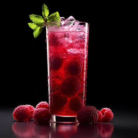 Premium Photo Product Image Of A Raspberry Bramble In A Tall Glass Premium Photo Product Image Of A Raspberry Bramble In A Tall Glass