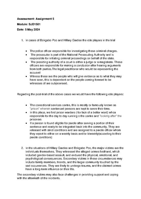 Sjd Ntombi My Suggested Answers For Assignment 5 Of Sjd 2024