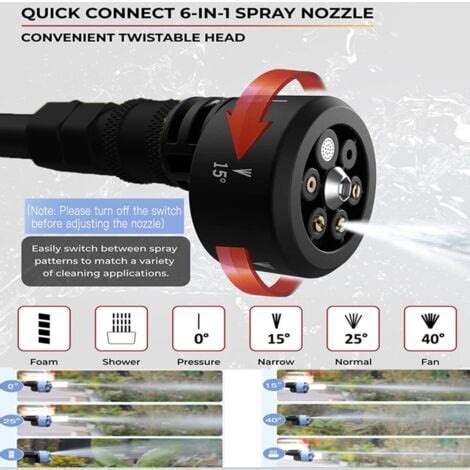 Electric Pressure Washers6 In 1 Nozzlecordless Car High Pressure