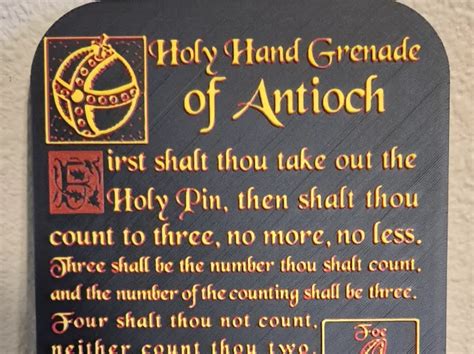 Holy Hand Grenade Of Antioch Instructions Free 3d Print Model