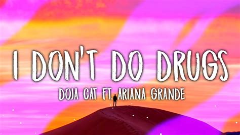 Doja Cat I Dont Do Drugs Lyrics Ft Ariana Grande Youtube