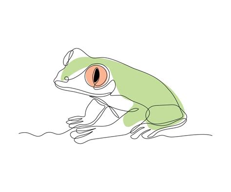 Tree Frog Line Drawing