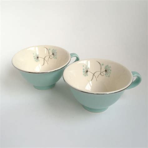 Tayor Smith And Taylor Versatile Blue Lace Coffee Cups 2 Etsy