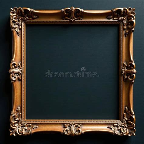 Intricate Carved Wood Frames Against Black Matte Surface Black