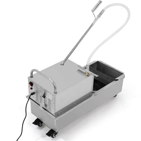 17 Stories 58l Stainless Steel Commercial Fryer Filter Machine Mobile