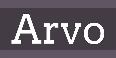 Arvo Font Free By Anton Koovit Font Squirrel