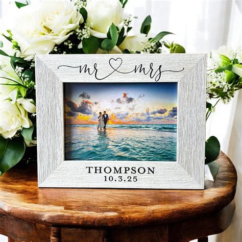 Personalized Wedding Photo Frame Custom Couple Frame Anniversary