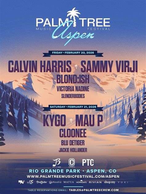 Palm Tree Festival Aspen 2026 Lineup Grooveist