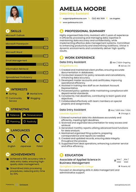 10 Data Entry Assistant Resume Samples And Templates For 2025