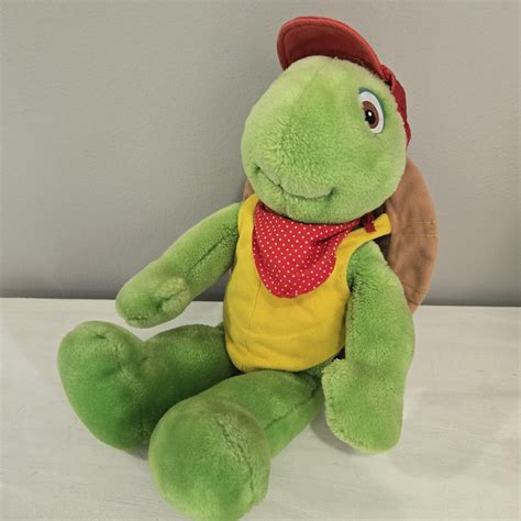 Vintage Franklin The Turtle 14 Inch Deluxe Plush Doll With Removable