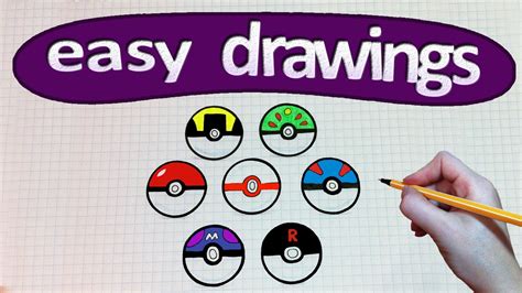 Easy Drawings How To Draw A Pokeball Pokemon GO YouTube