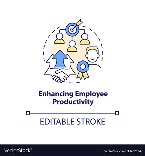 Enhancing Employee Productivity Concept Icon Vector Image
