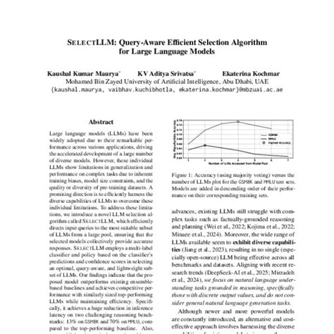 Selectllm Query Aware Efficient Selection Algorithm For Large Language