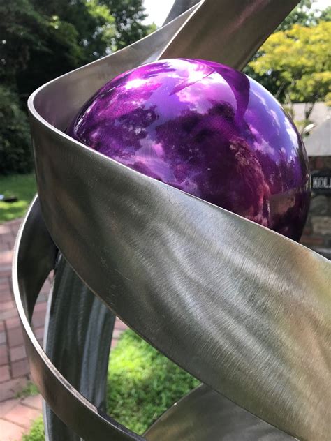 Handcrafted Metal Yard Art Modern Stainless Steel Sculpture Unique