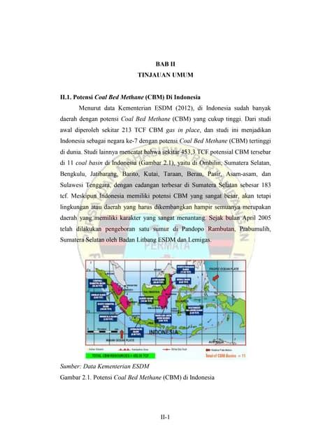 Indonesia Coalbed Methane Cbm In General Ppt