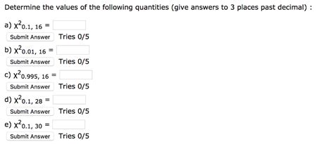 Solved Determine The Values Of The Following Quantities Chegg