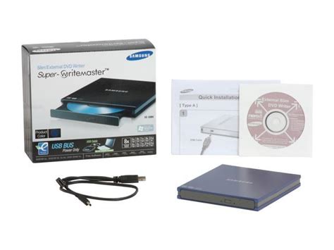 Samsung Usb 2 0 Blue Slim External Cd Dvd Burner Model Se S084