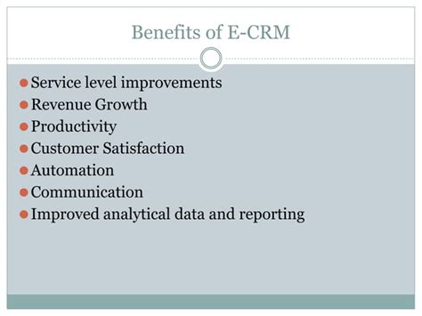 Electronic Customer Relationship Management E Crm Pptx Email Internet